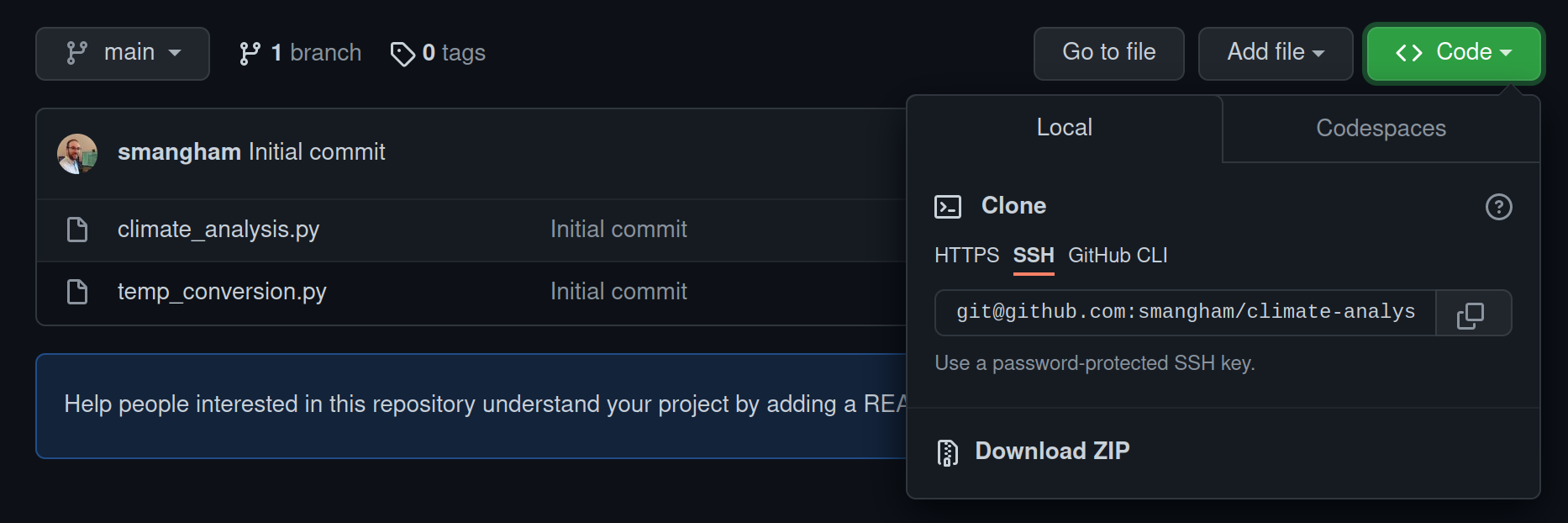 Creating a Repository – Introduction to Research Computing